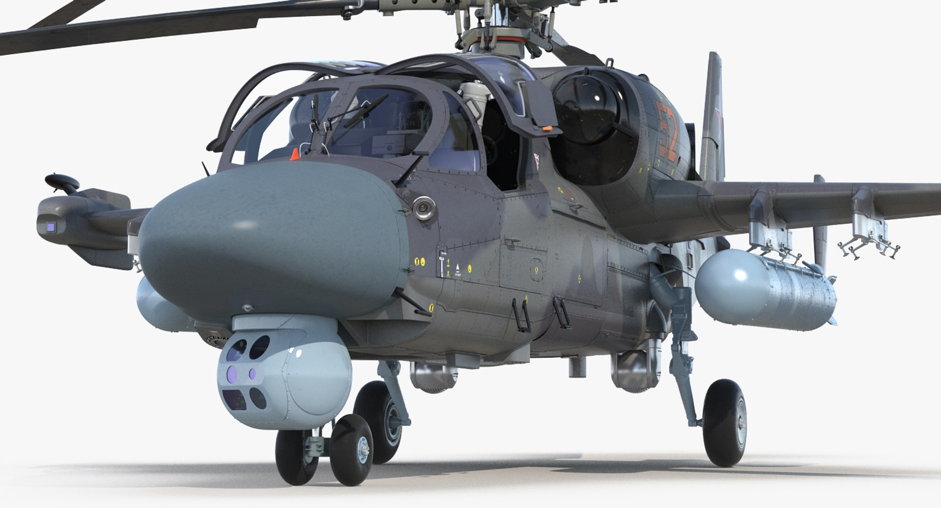 3D attack helicopter ka52 black - TurboSquid 1191762
