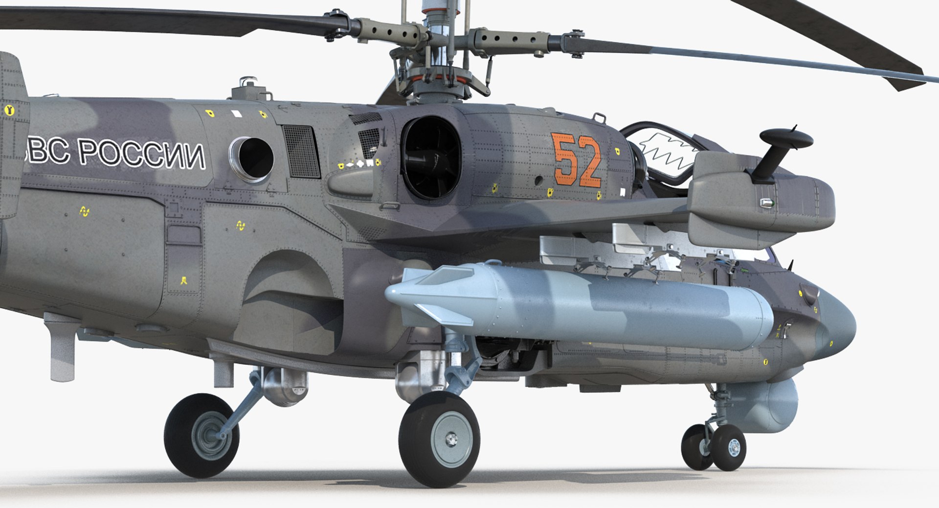 3D attack helicopter ka52 black - TurboSquid 1191762