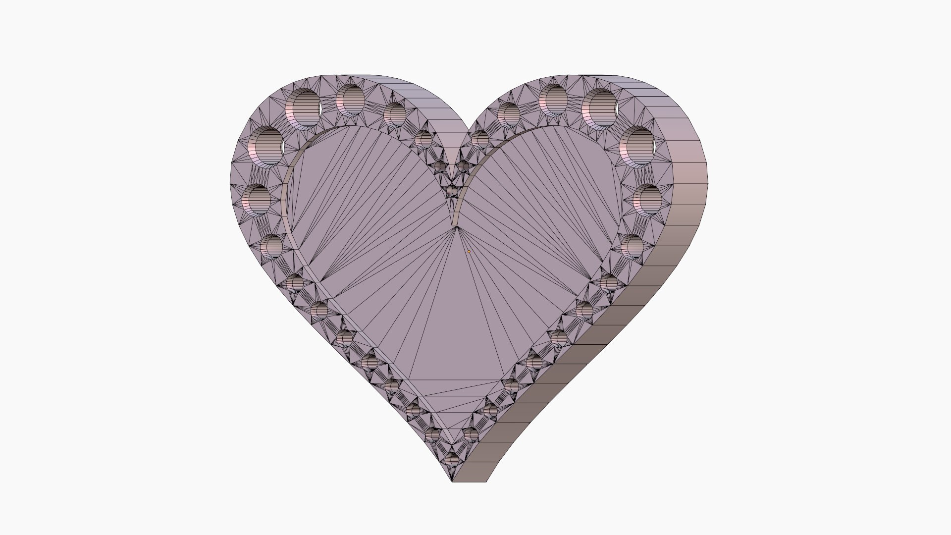 3D Heart with holes on edge - TurboSquid 1844668