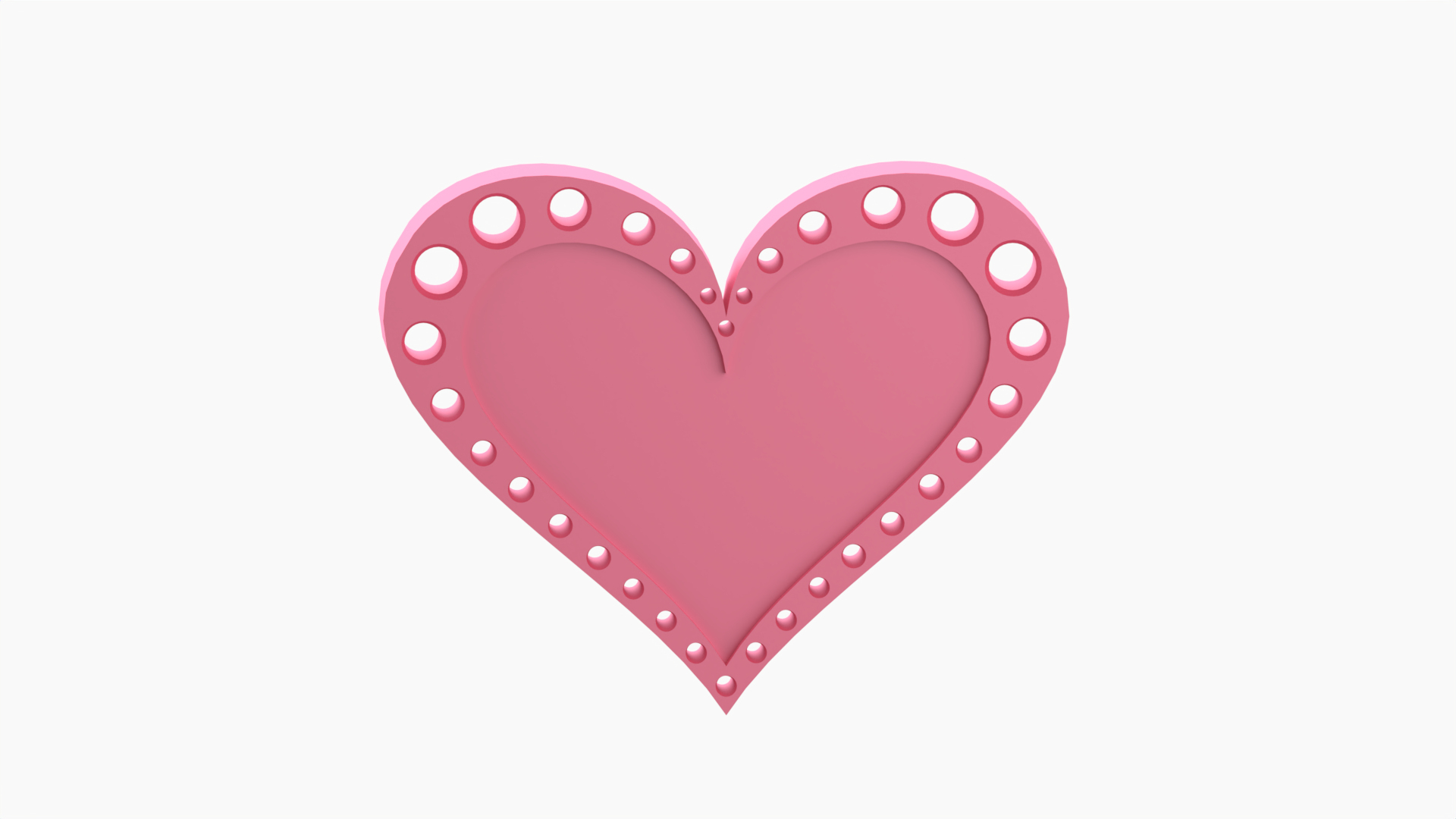 3D Heart with holes on edge - TurboSquid 1844668