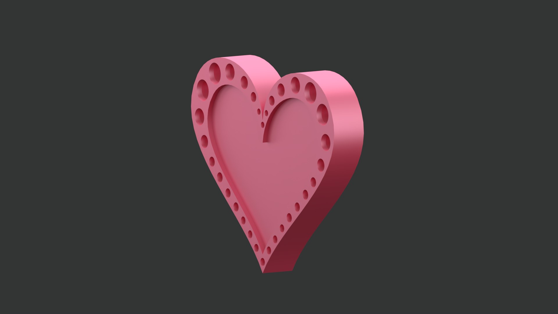 3D Heart with holes on edge - TurboSquid 1844668