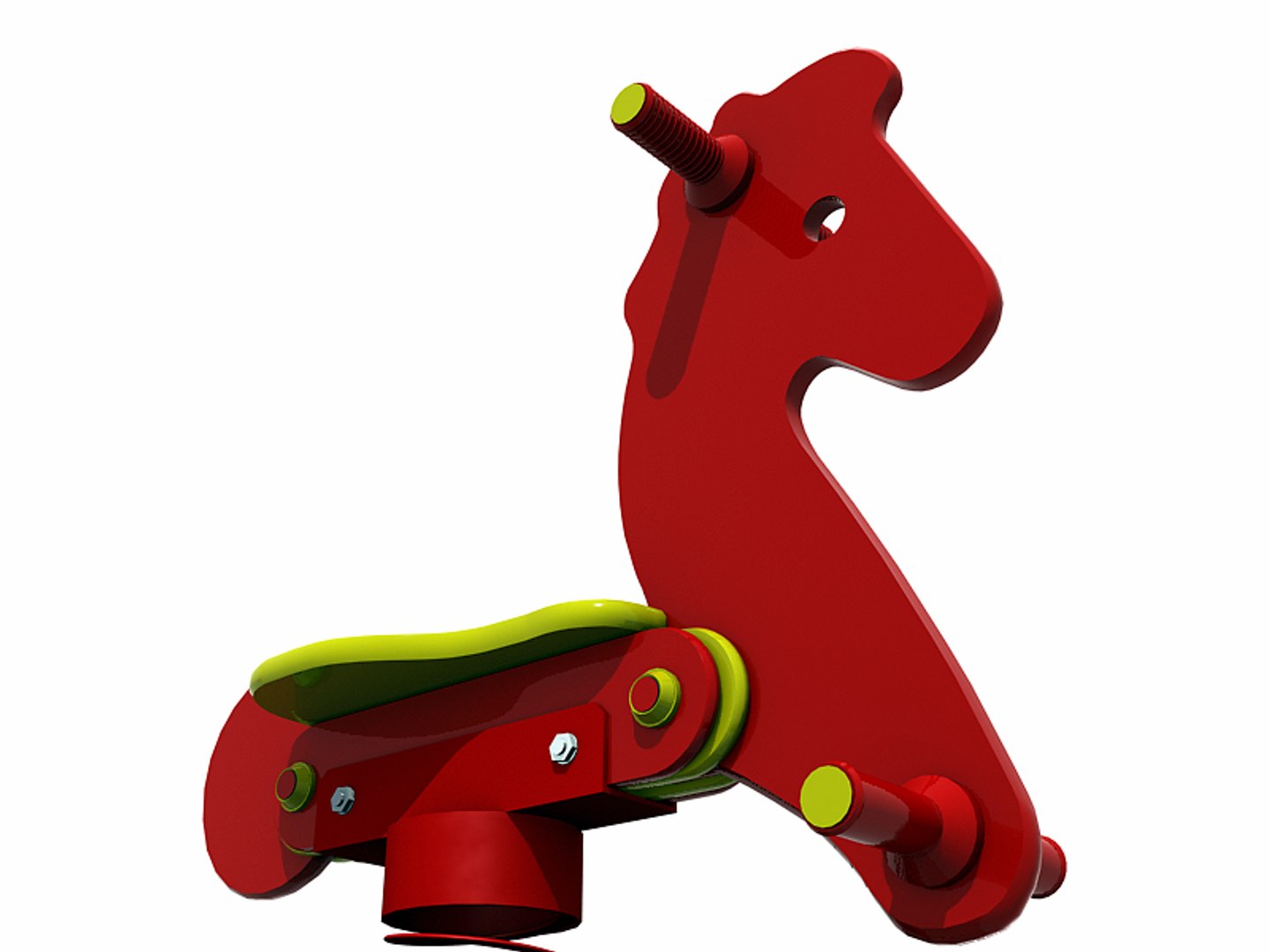 playground spring rocking horse 3d model