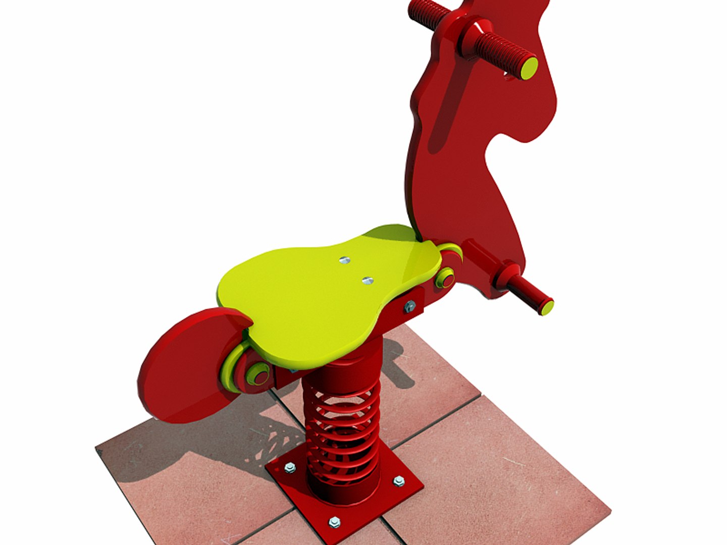 playground spring rocking horse 3d model