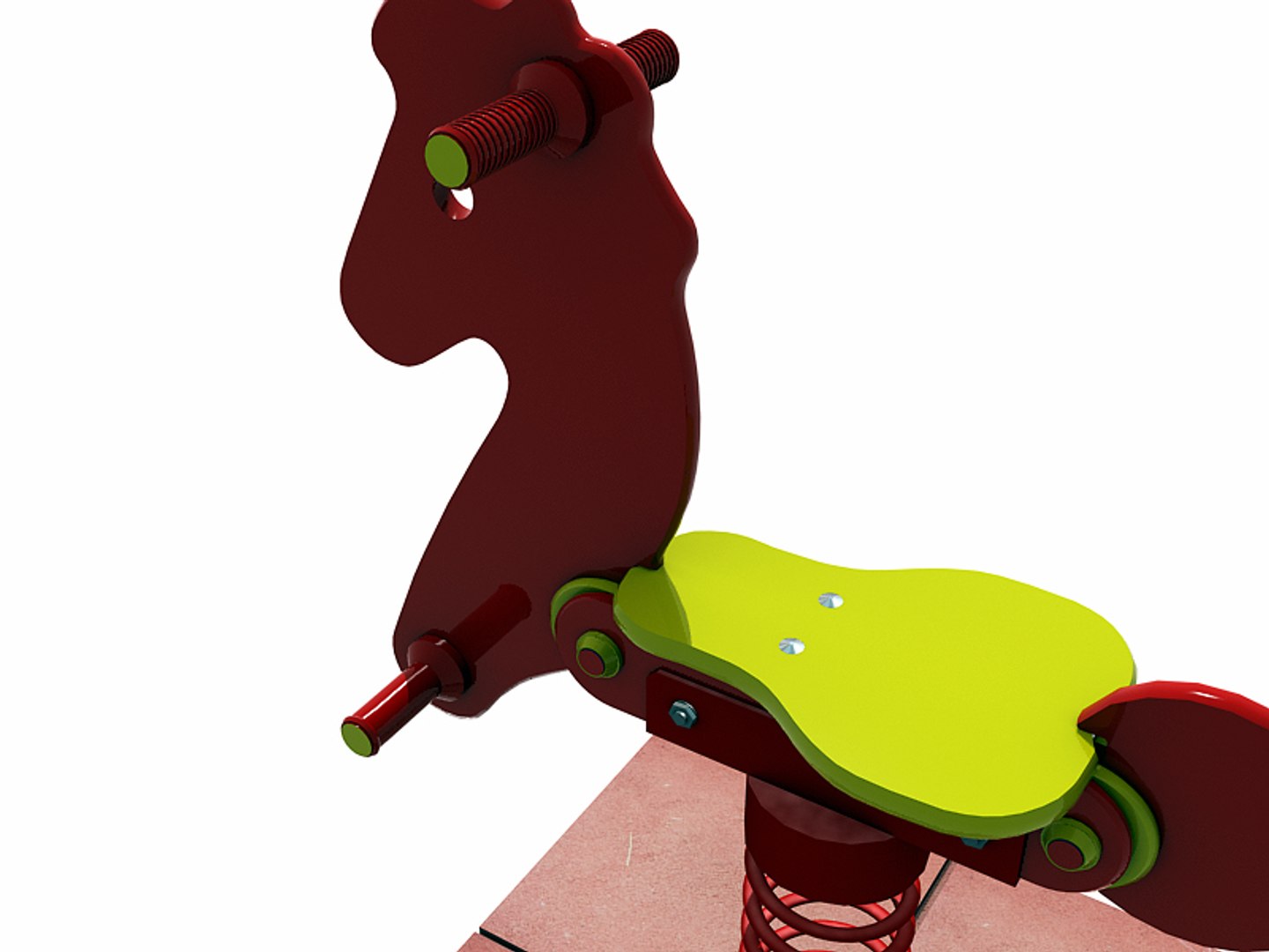 playground spring rocking horse 3d model