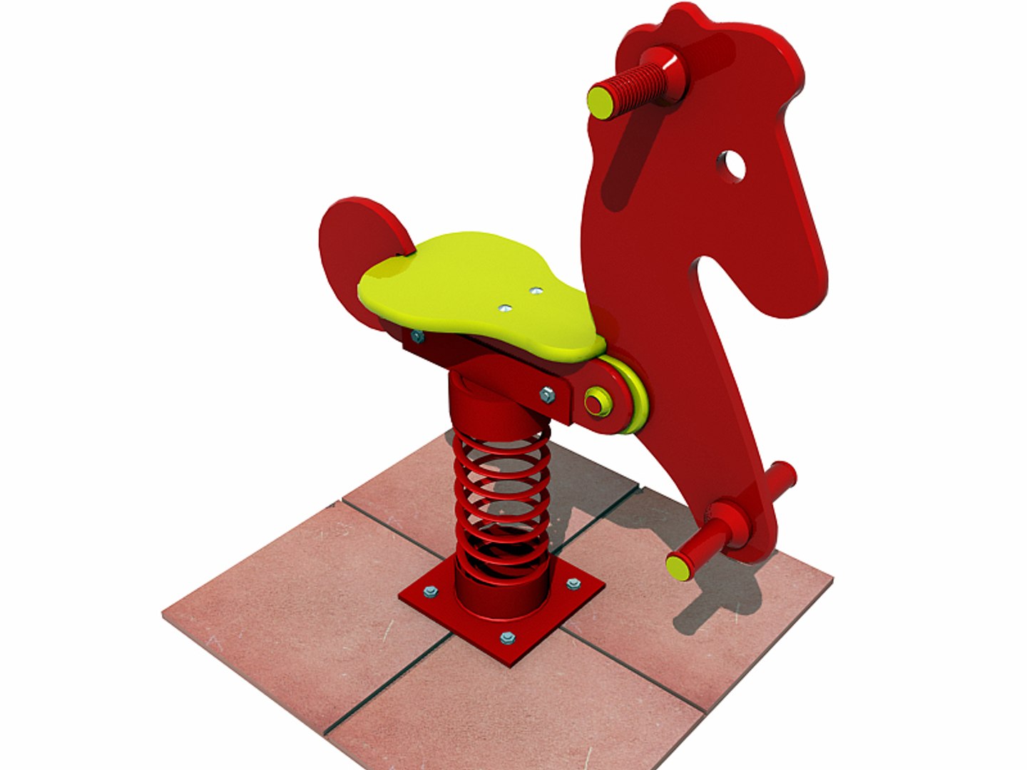playground spring rocking horse 3d model