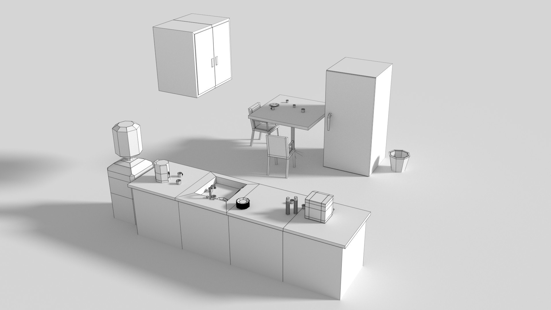3D Kitchen Table Model - TurboSquid 1197502