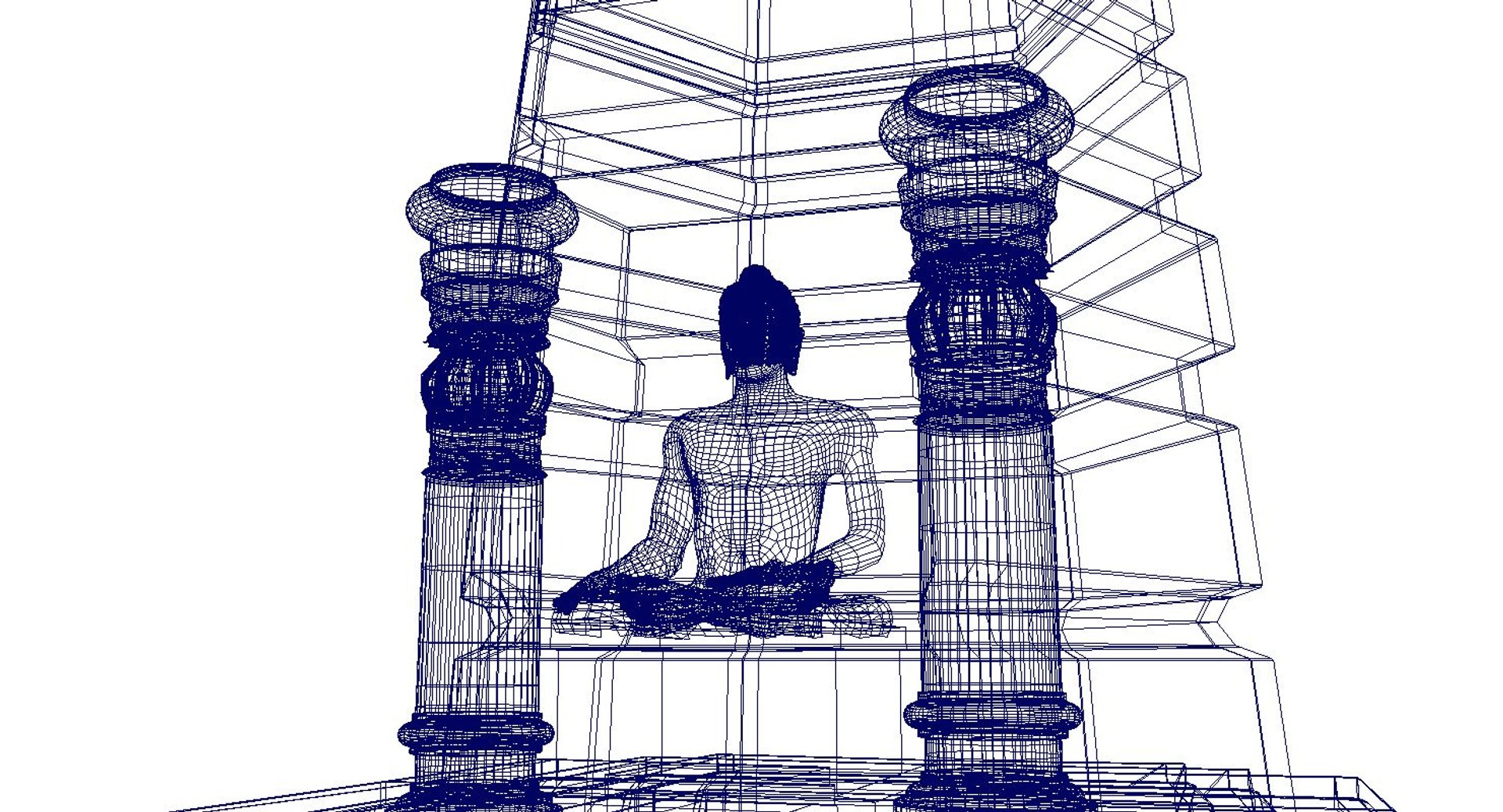 Budha Temple 3D Model - TurboSquid 1436247