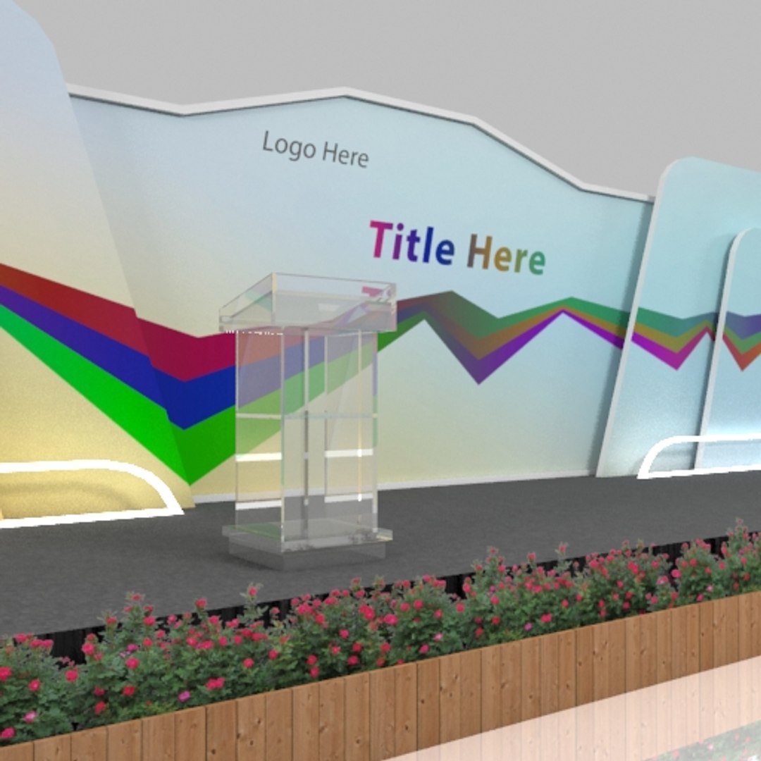 3D Panels Backdrop Stage Rostrum - TurboSquid 1426562