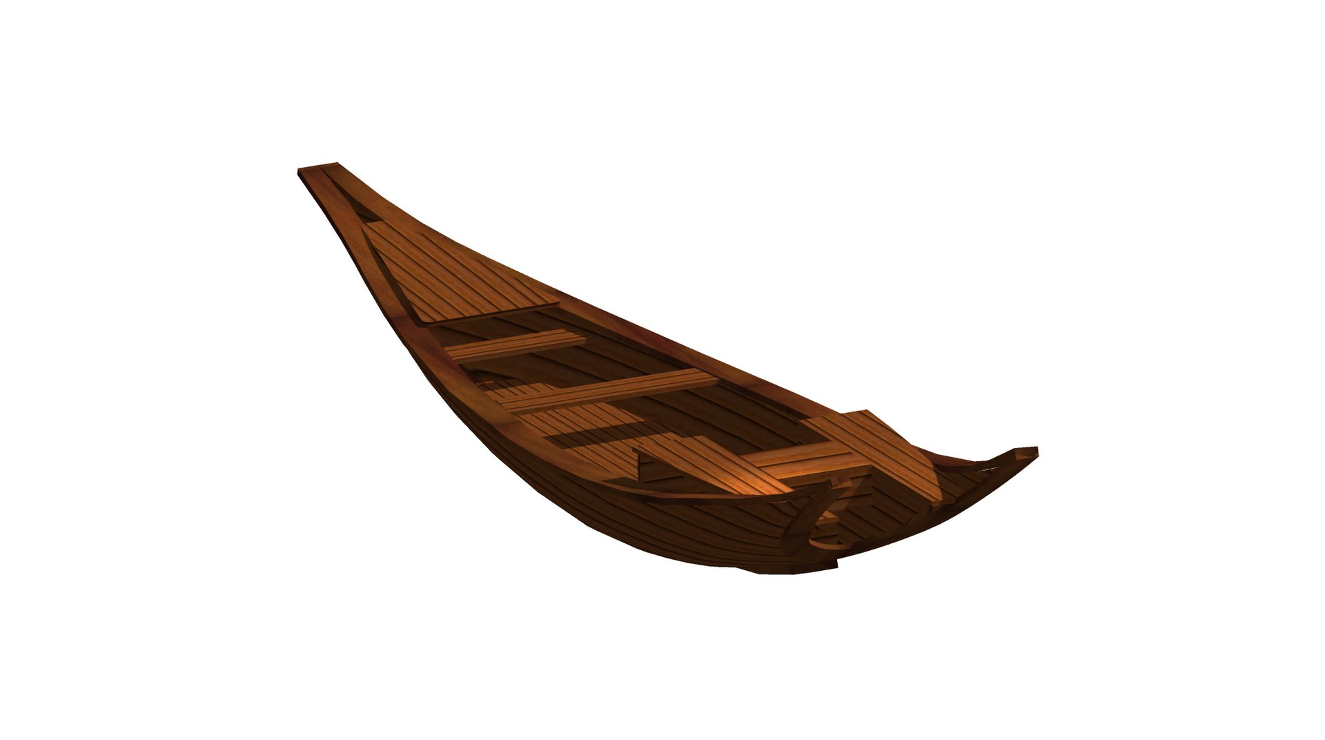 3d Chinese Sampan Fishing Boat Model