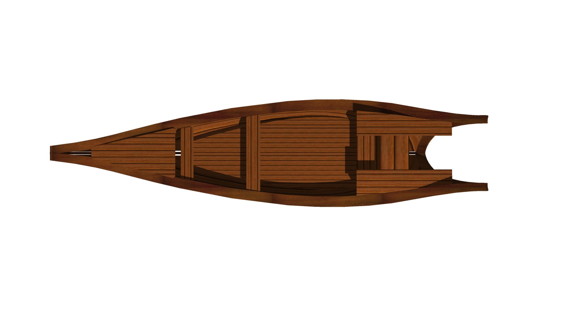 3d Chinese Sampan Fishing Boat Model