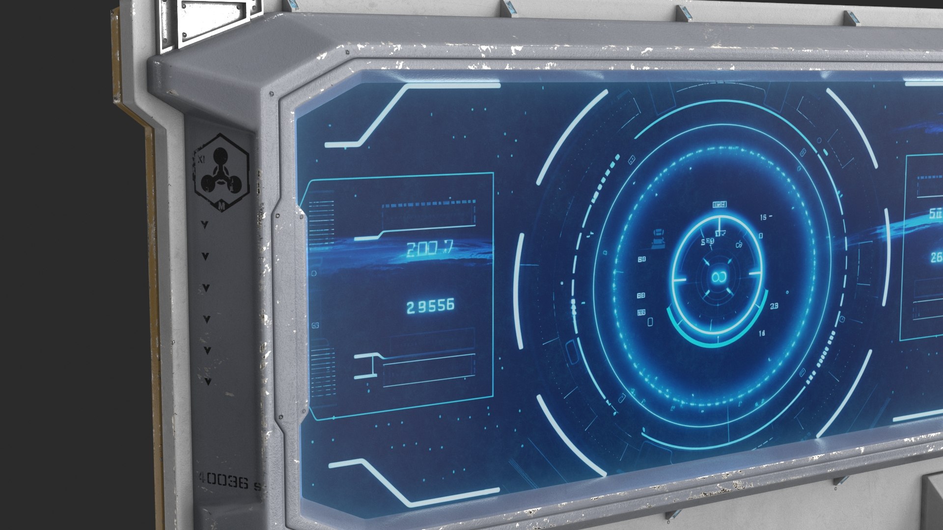 3D Sci Fi Big Control Monitor Model - TurboSquid 2136784