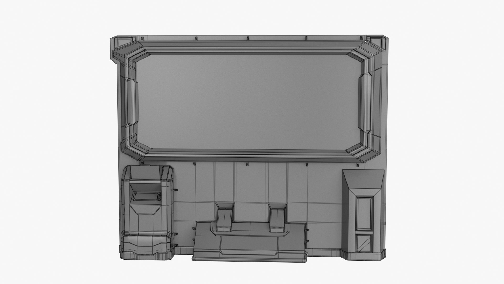 3D Sci Fi Big Control Monitor Model - TurboSquid 2136784