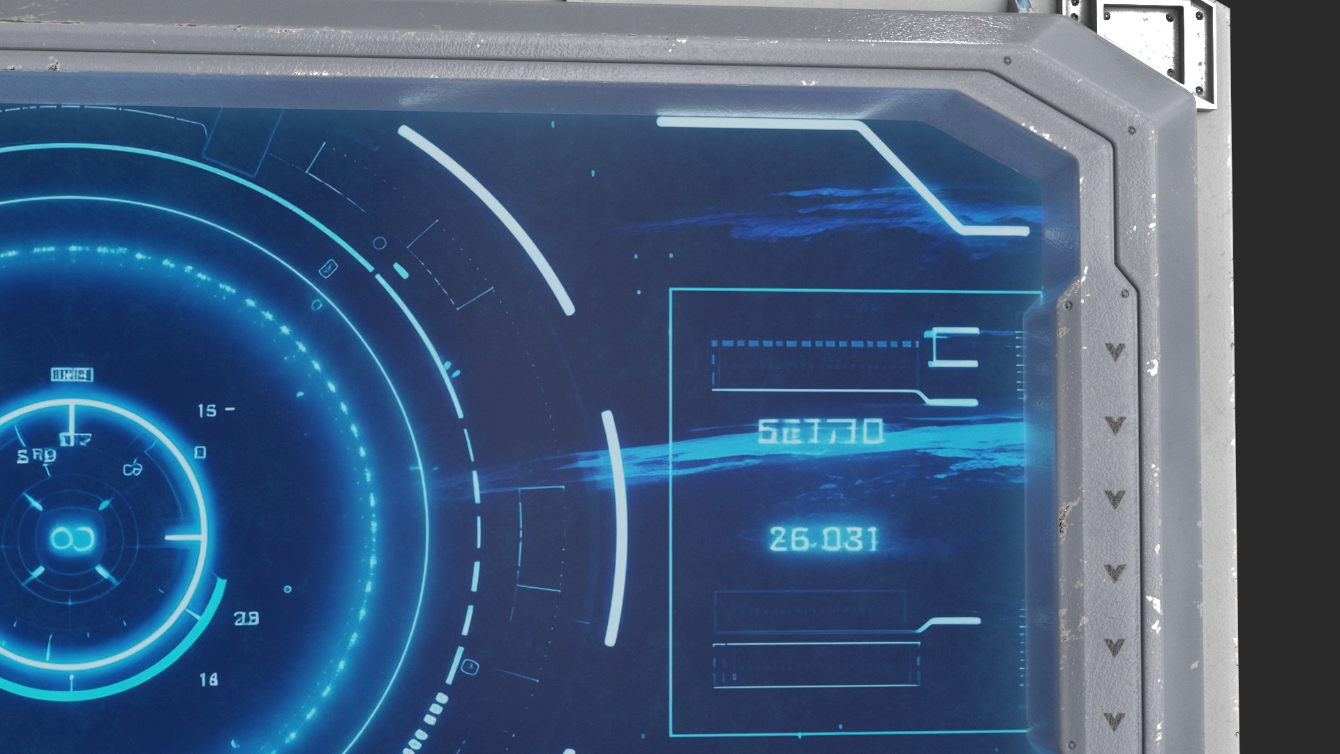 3D Sci Fi Big Control Monitor Model - TurboSquid 2136784