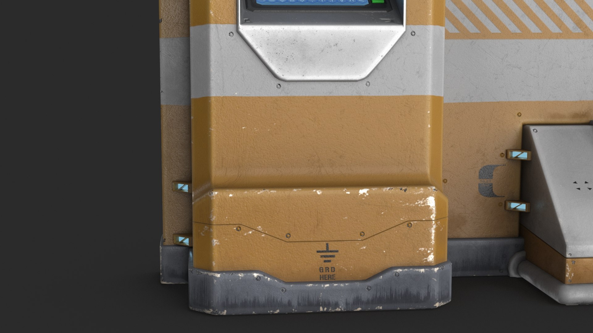 3D Sci Fi Big Control Monitor Model - TurboSquid 2136784