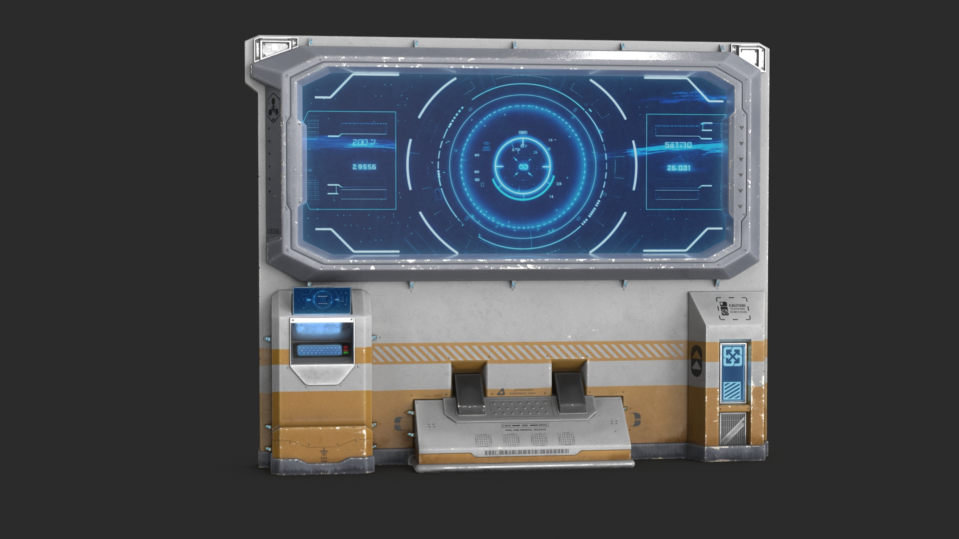 3D Sci Fi Big Control Monitor Model - TurboSquid 2136784