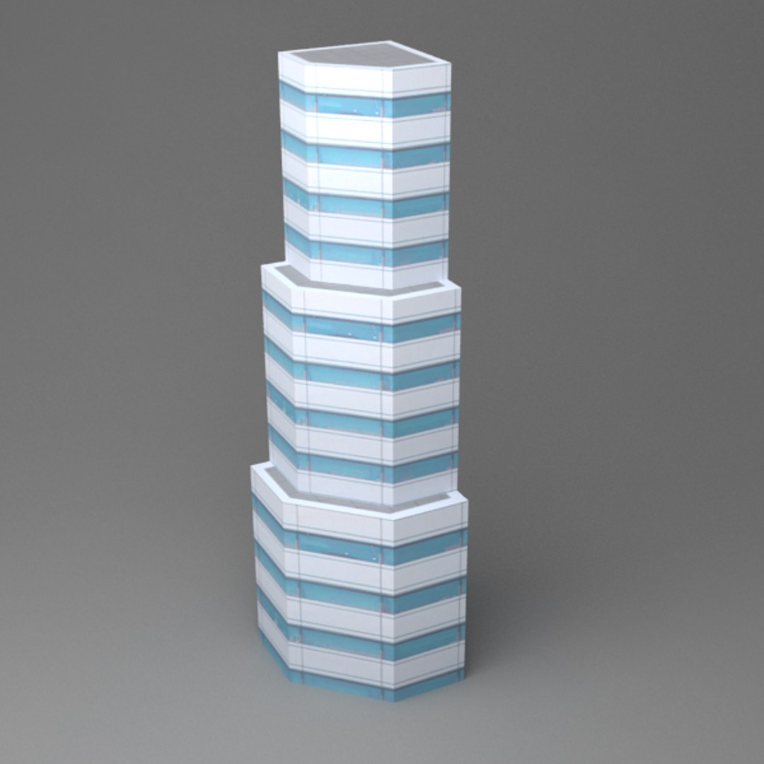 3d Set Skyscrapers Model