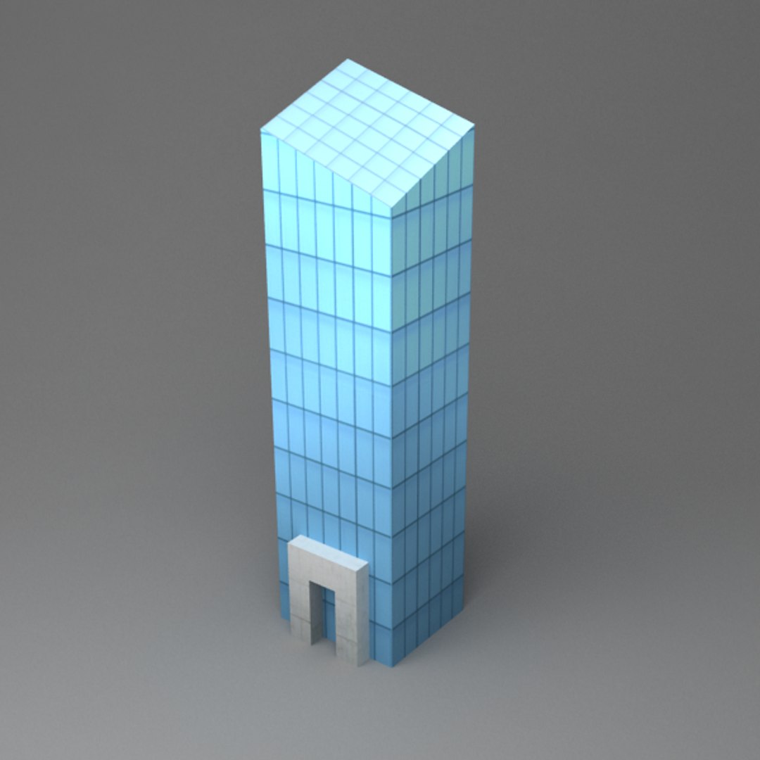 3d Set Skyscrapers Model