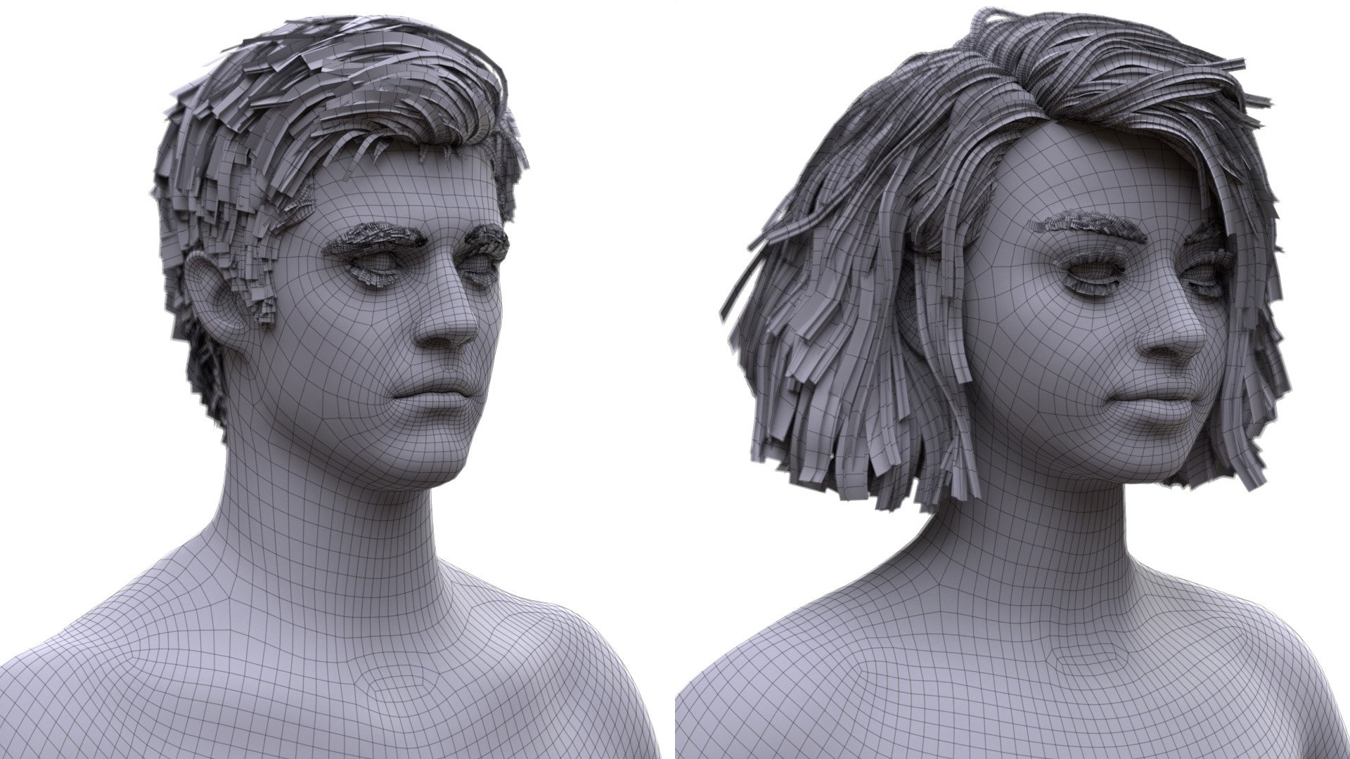 3D Man And Woman In Overshirt 50 Model - TurboSquid 2267950