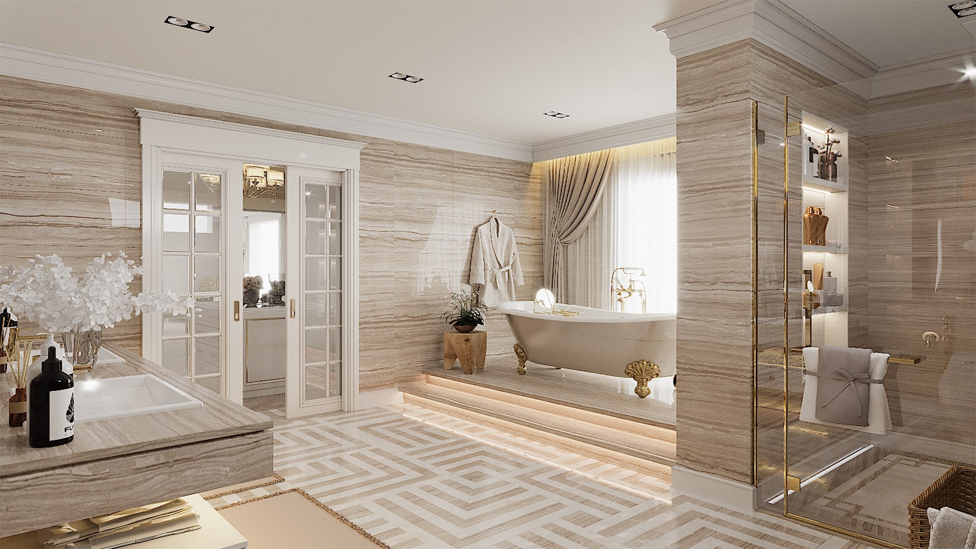 3D Bathroom Endsuite - SuperCat - MAX FXB OBJ SKP Simlab Collada ...