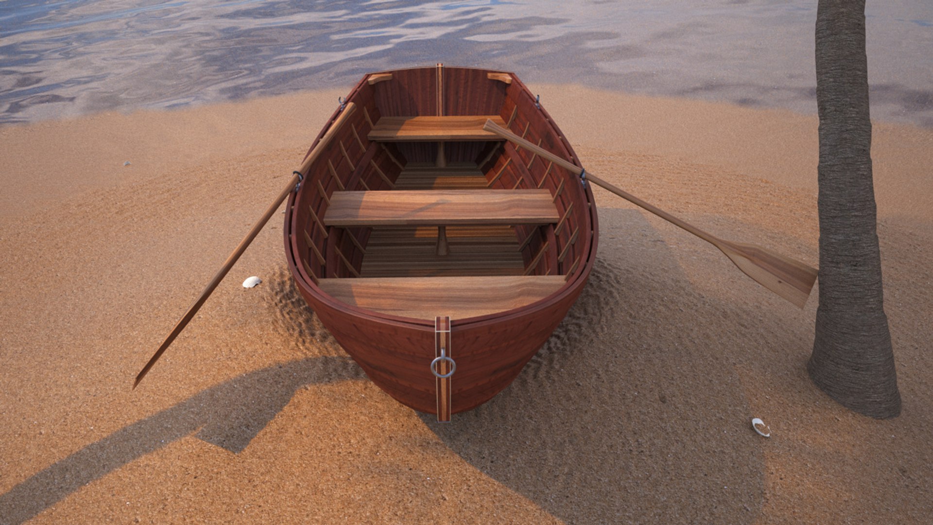 3d Modern Wooden Boat