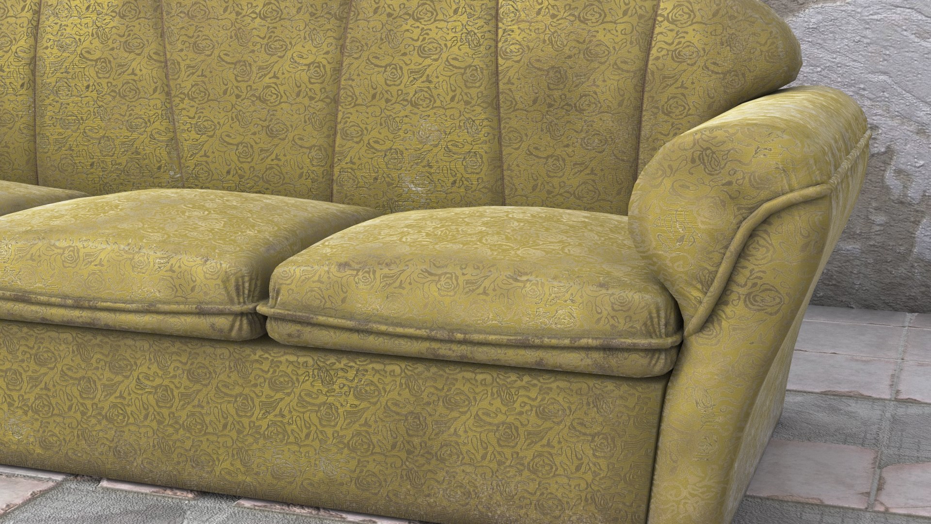 3D Model Old Sofa - TurboSquid 1509114
