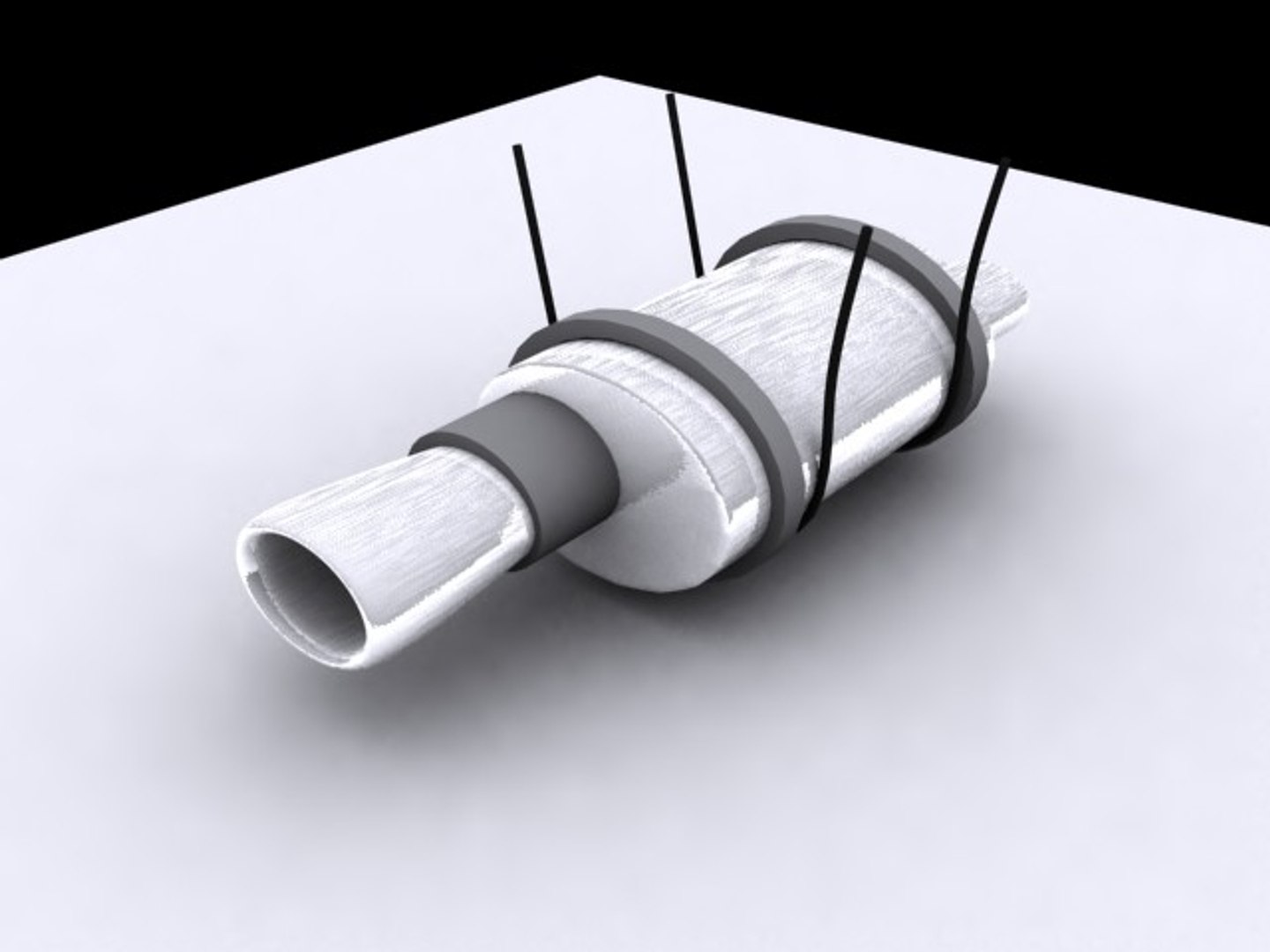 Muffler Car Exhaust 3d Model