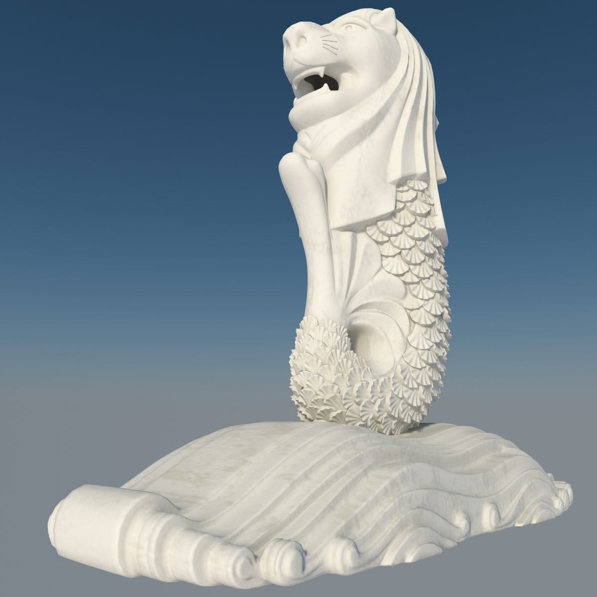 3d max merlion statue