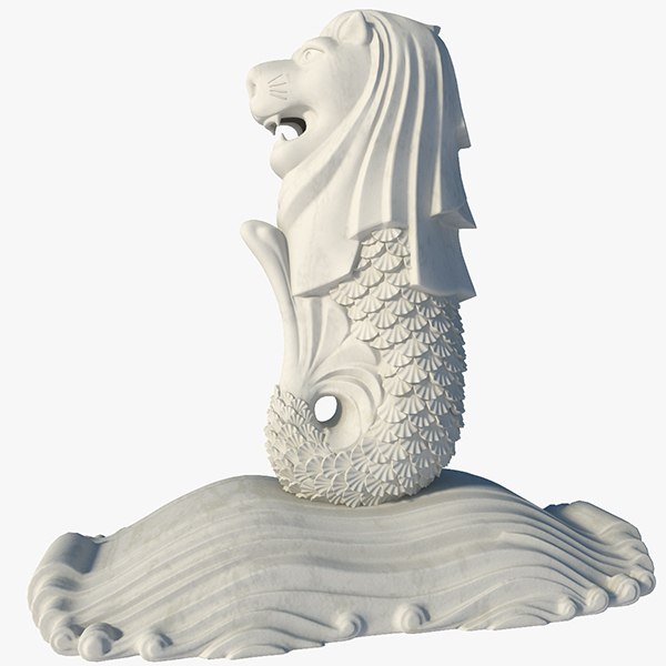 3d max merlion statue