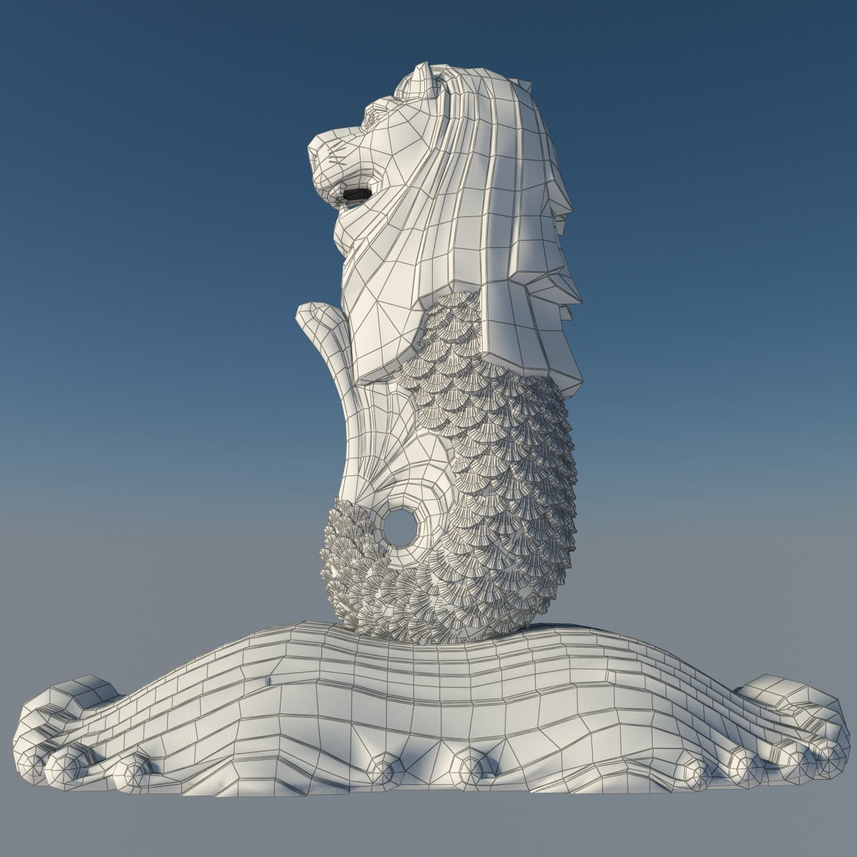 3d max merlion statue