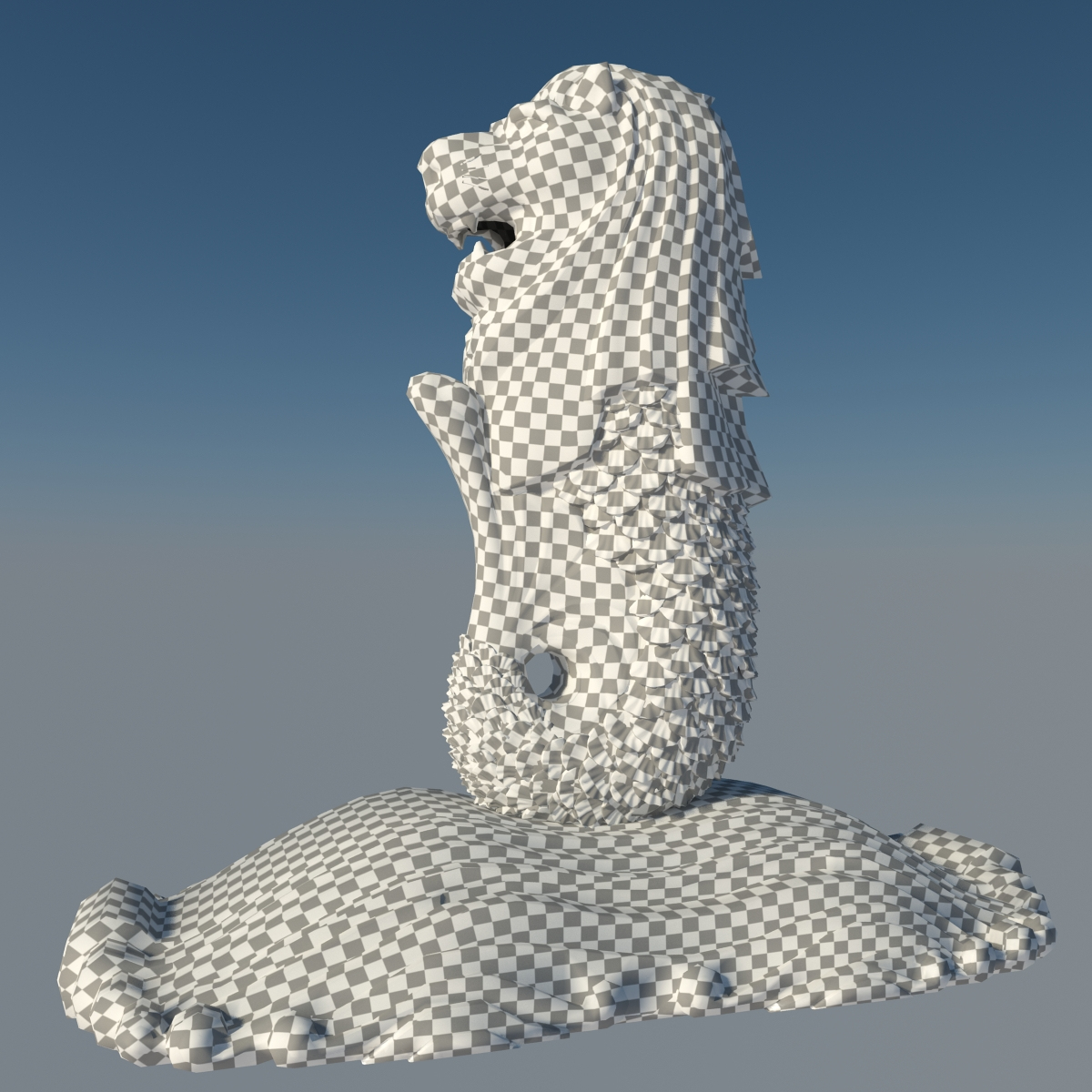 3d max merlion statue
