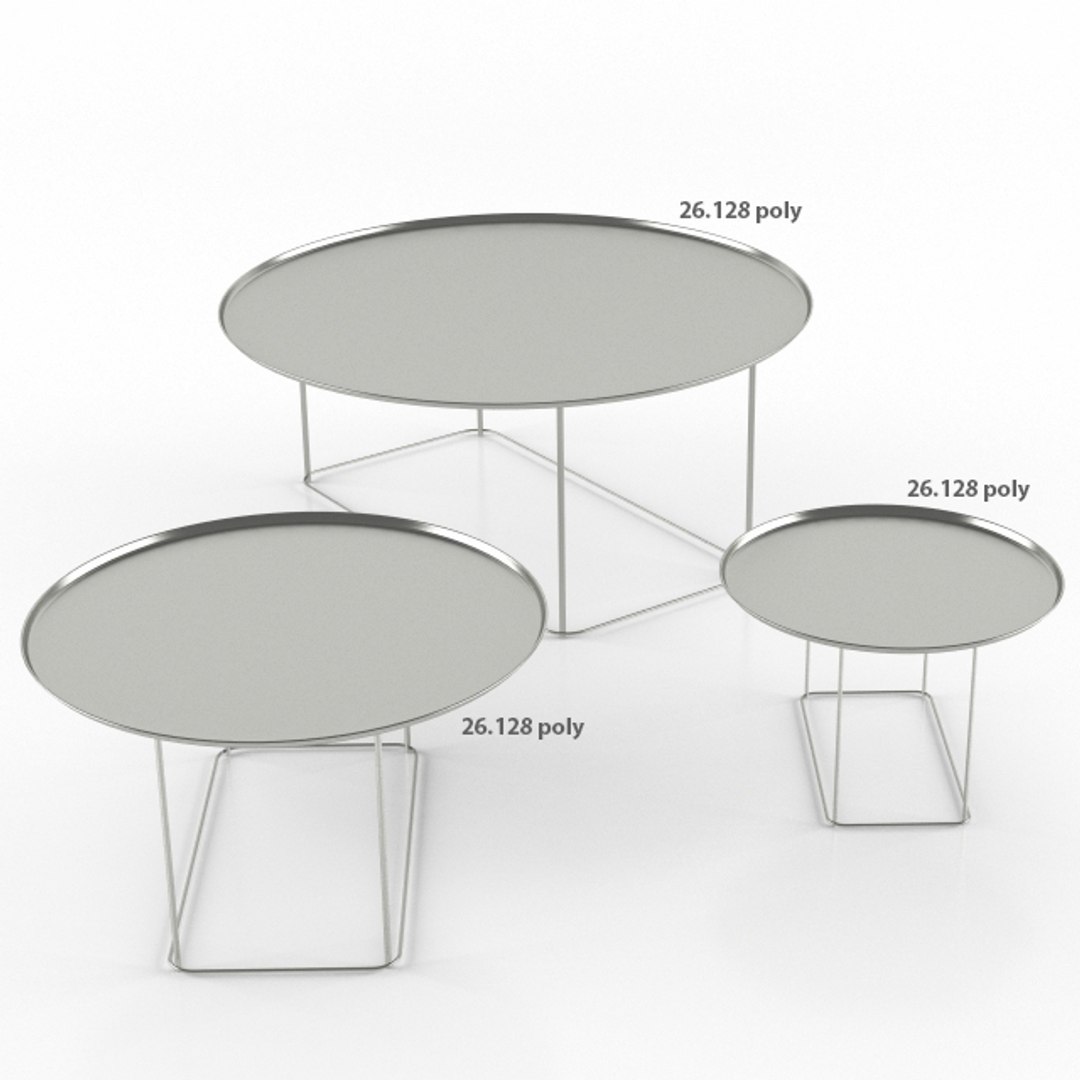 3d model tea table set