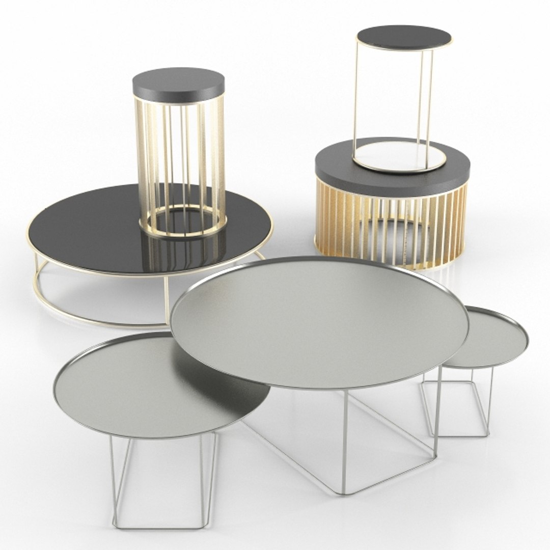 3d model tea table set