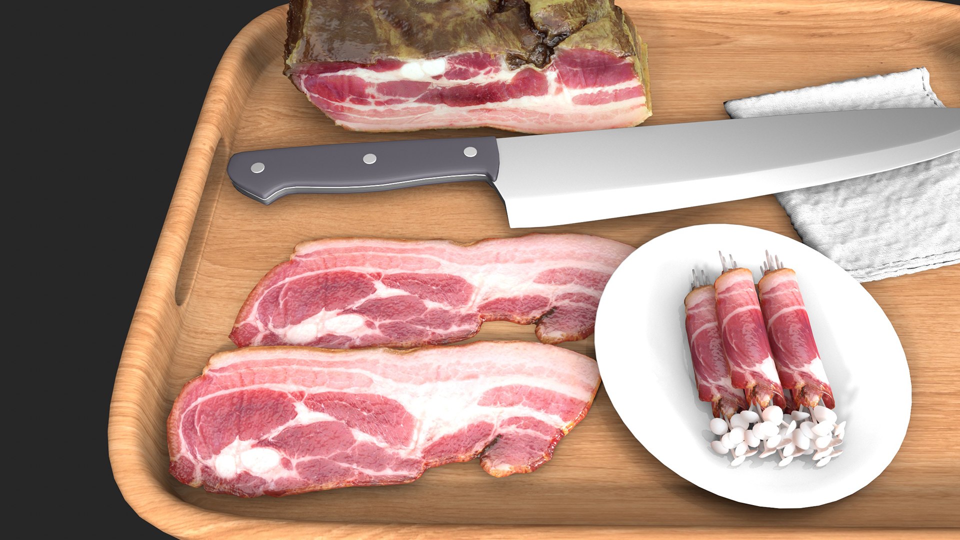 Bacon Food 3D - TurboSquid 2195738