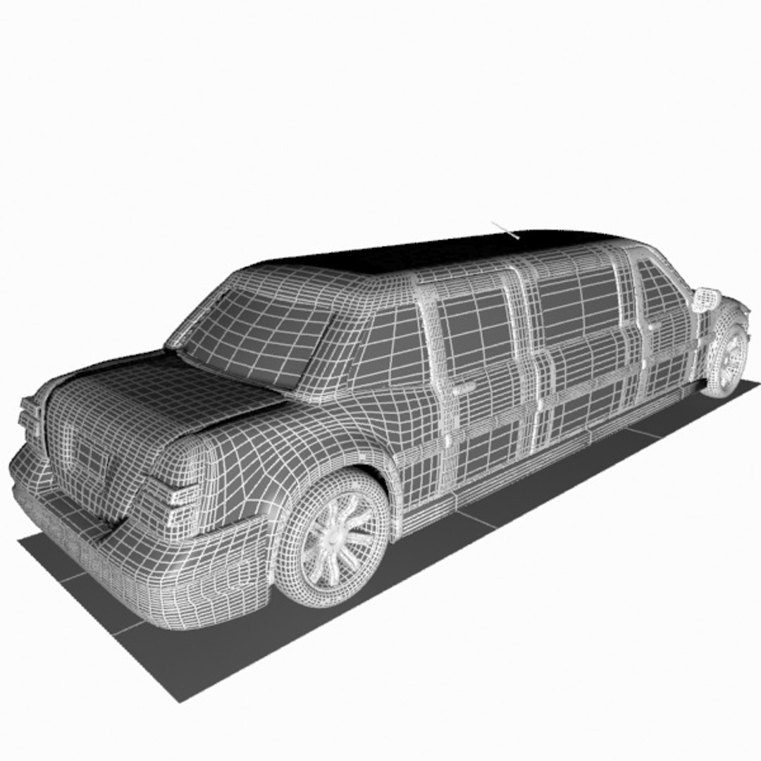 3d limousine limo toon model
