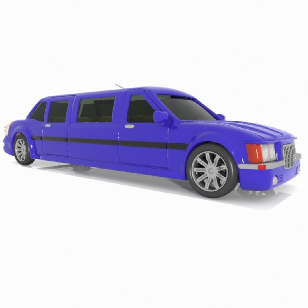 3d limousine limo toon model