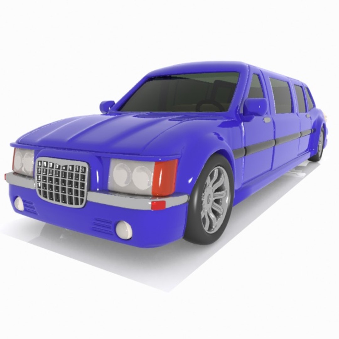 3d limousine limo toon model