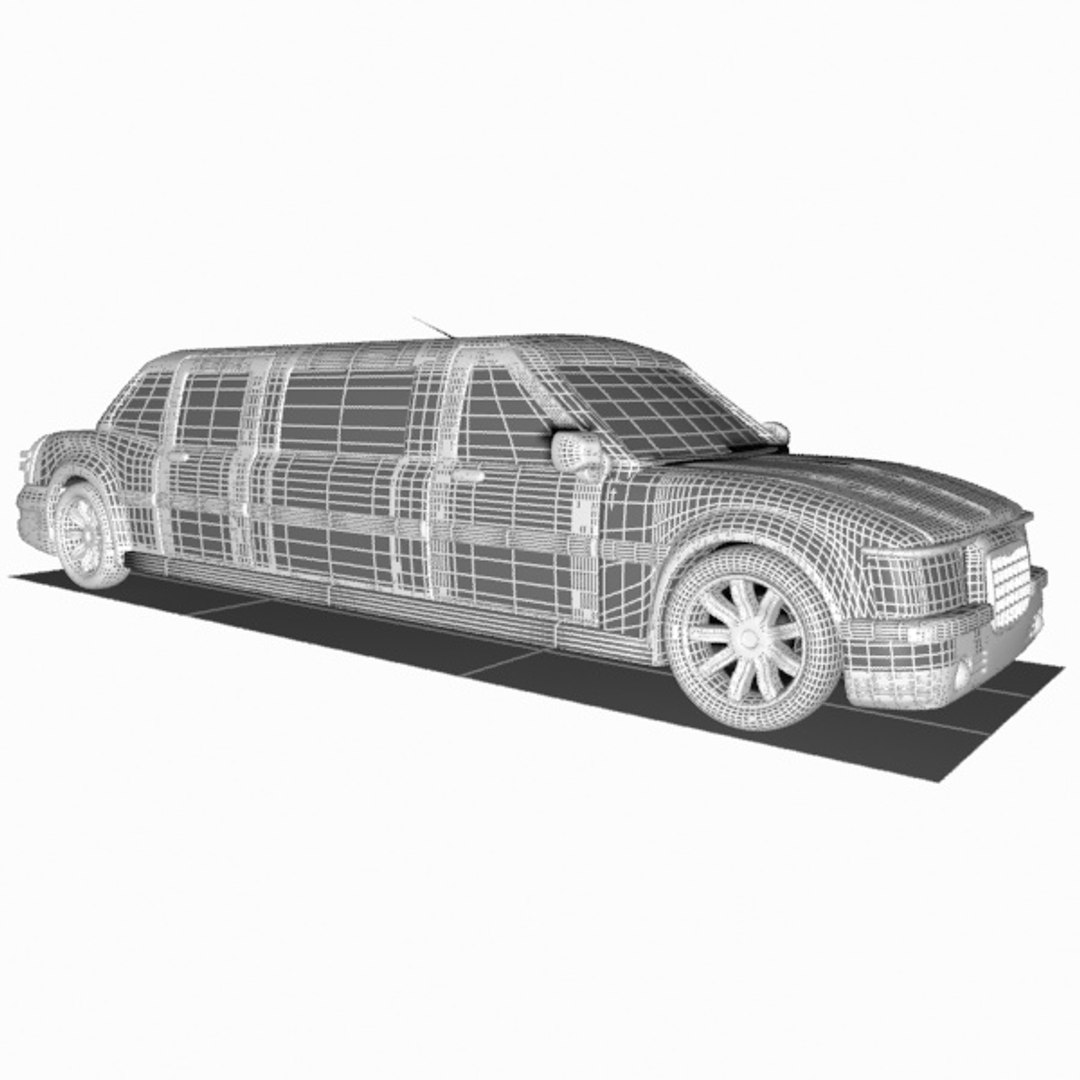 3d limousine limo toon model
