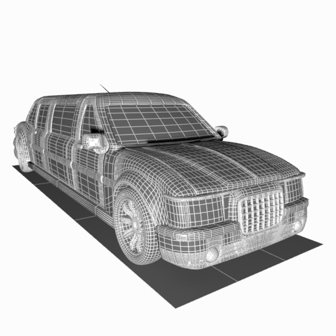 3d limousine limo toon model