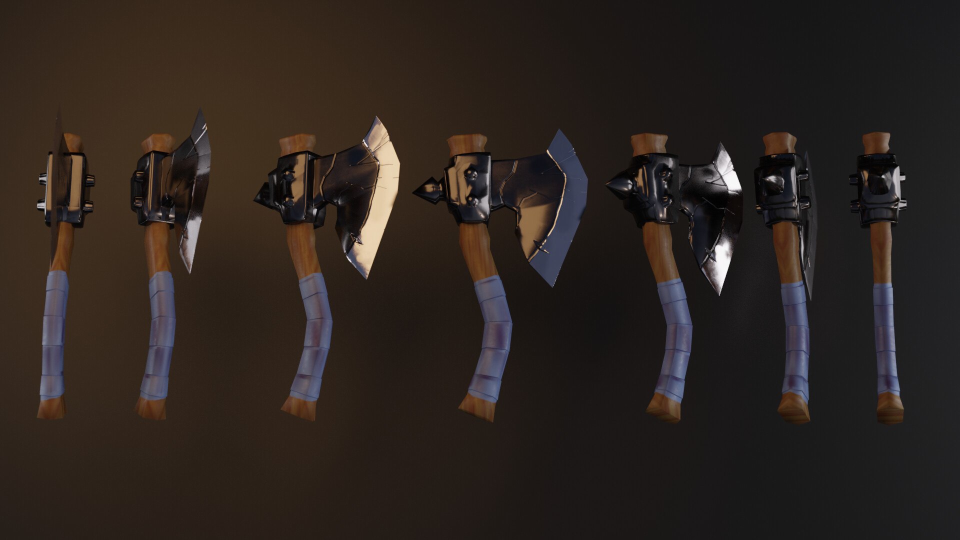 Low poly fantasy axe weapon 3D model - TurboSquid 1751668