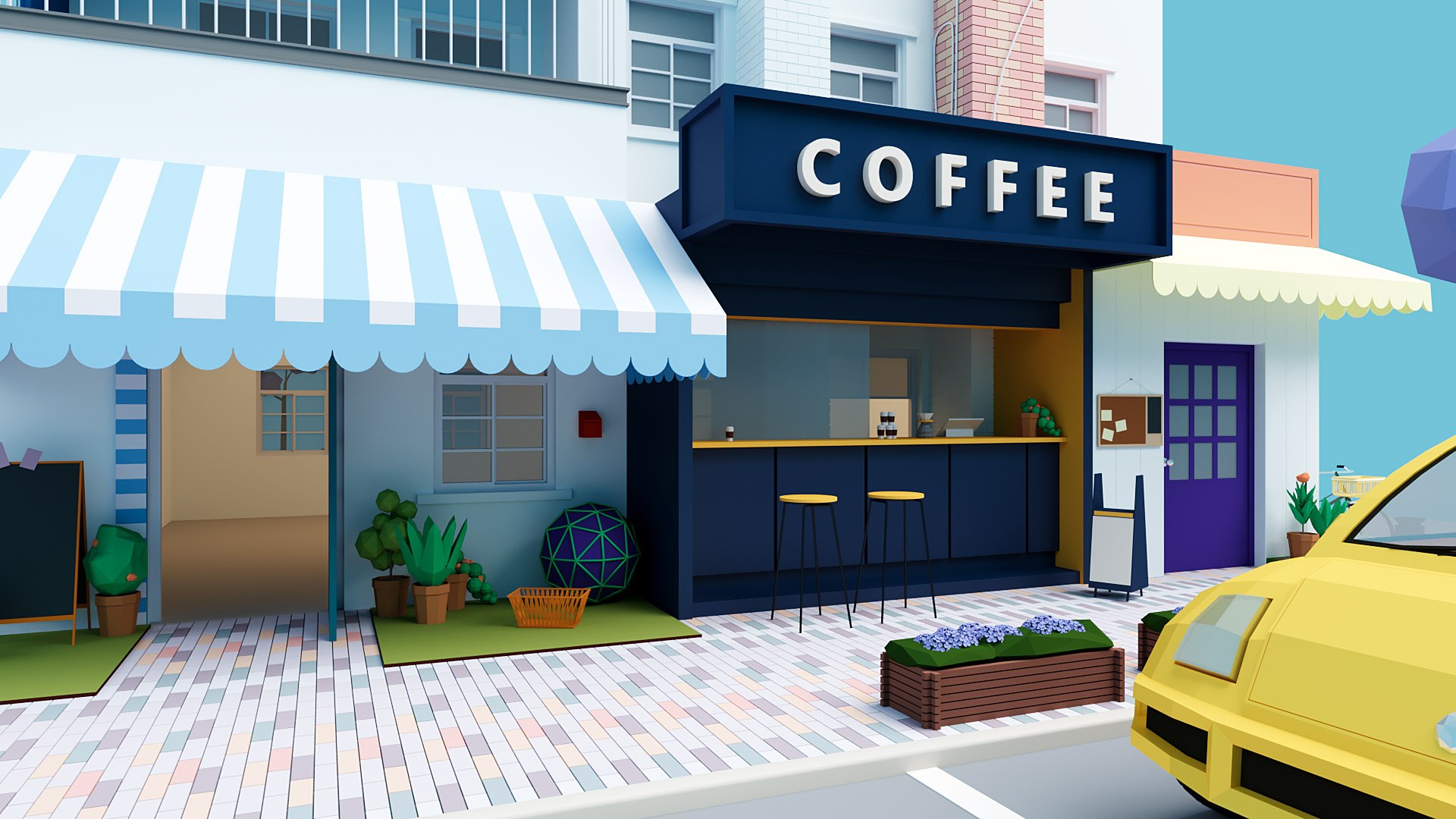 Low Poly Shop 3D - TurboSquid 2268572