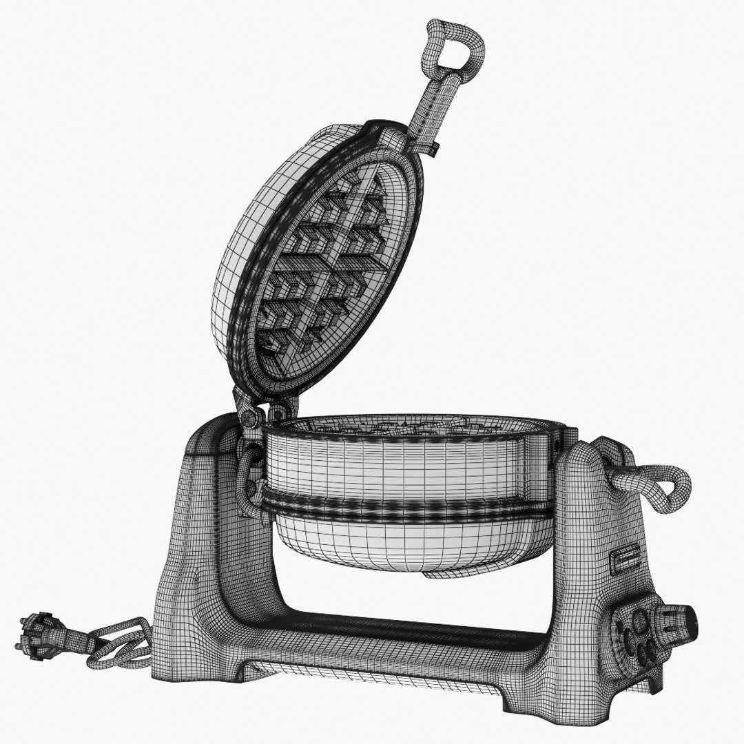 3d Kitchen Waffle Baker Model