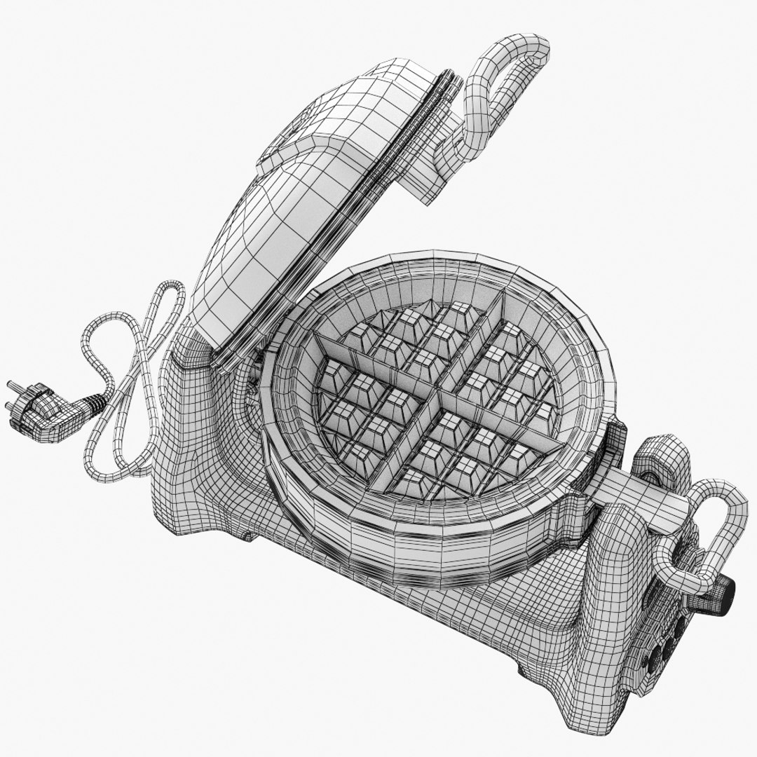 3d Kitchen Waffle Baker Model