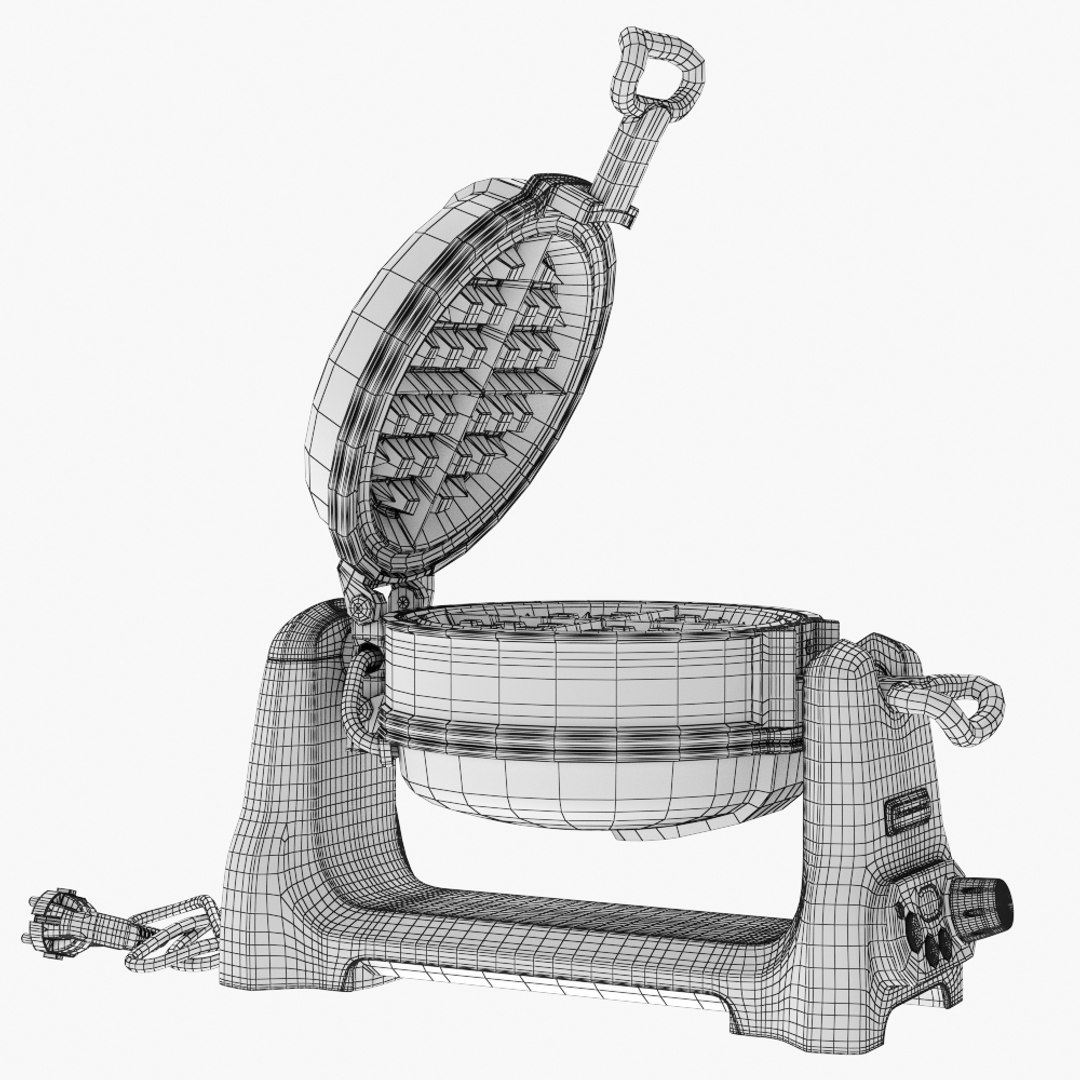 3d Kitchen Waffle Baker Model