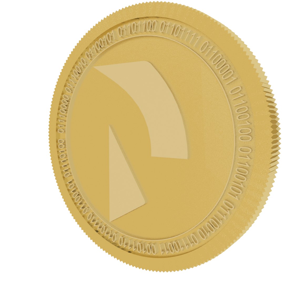 3D raiden network token gold coin model - TurboSquid 1555215