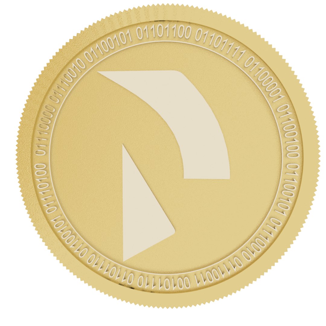 3D raiden network token gold coin model - TurboSquid 1555215
