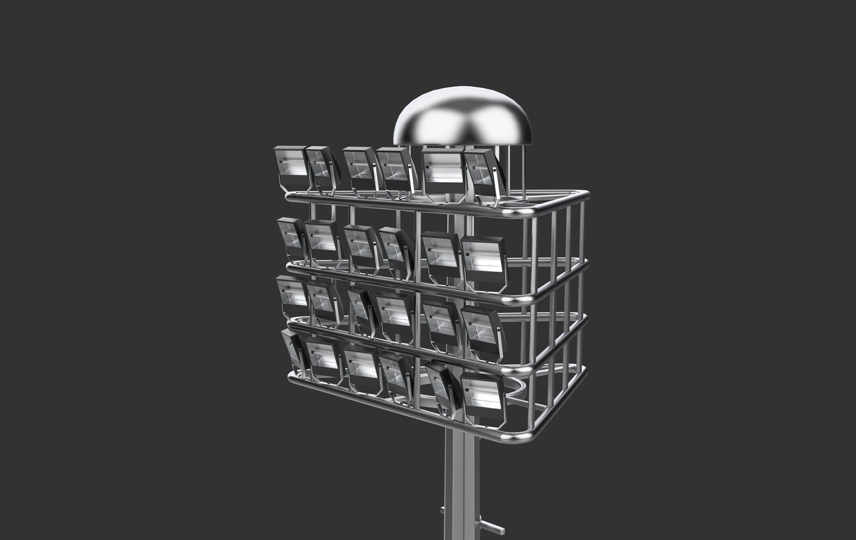 3D Model High Mast Lighting Tower 3D Model - TurboSquid 2455579
