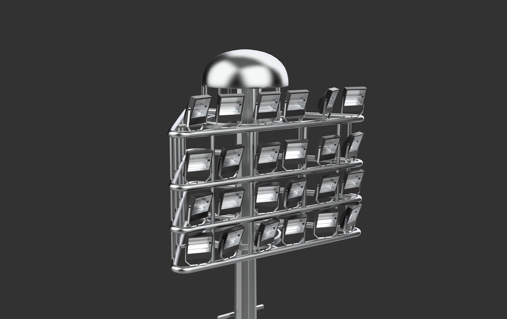 3D Model High Mast Lighting Tower 3D Model - TurboSquid 2455579
