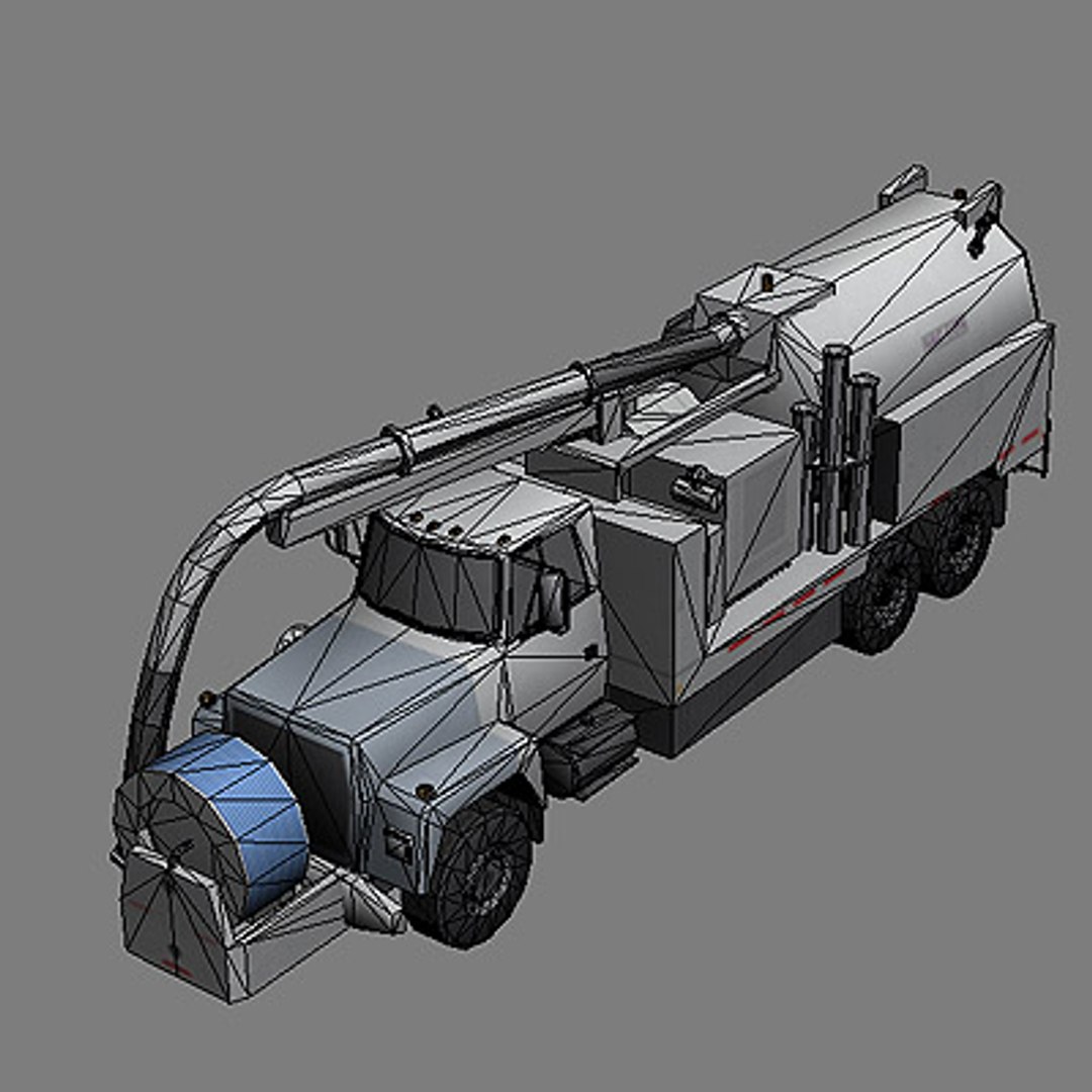 3d Model Ready Jetter Truck 2