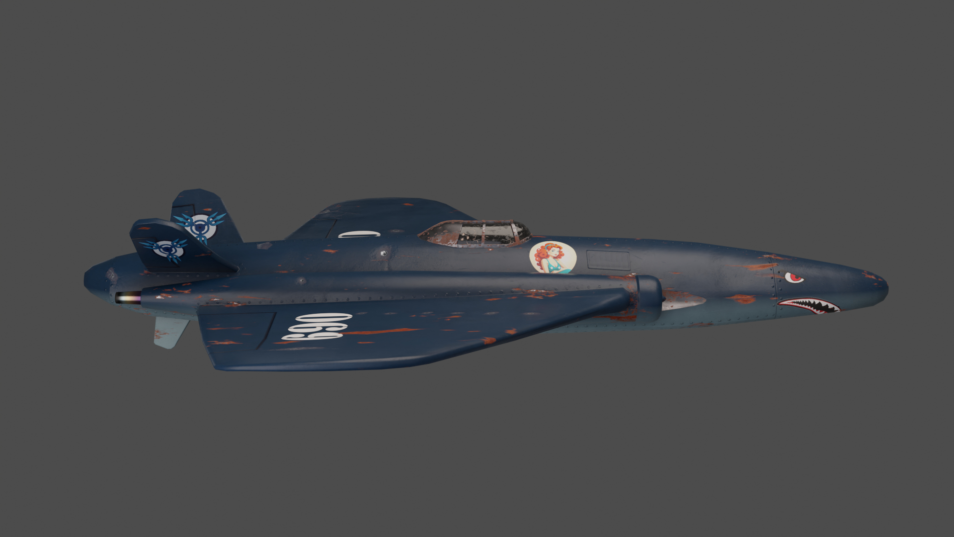3D Fantasy Jet Plane - TurboSquid 2142393