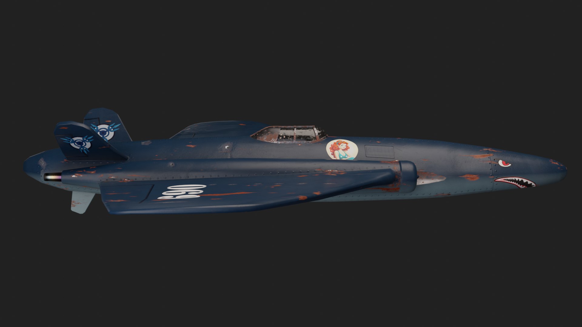 3D Fantasy Jet Plane - TurboSquid 2142393